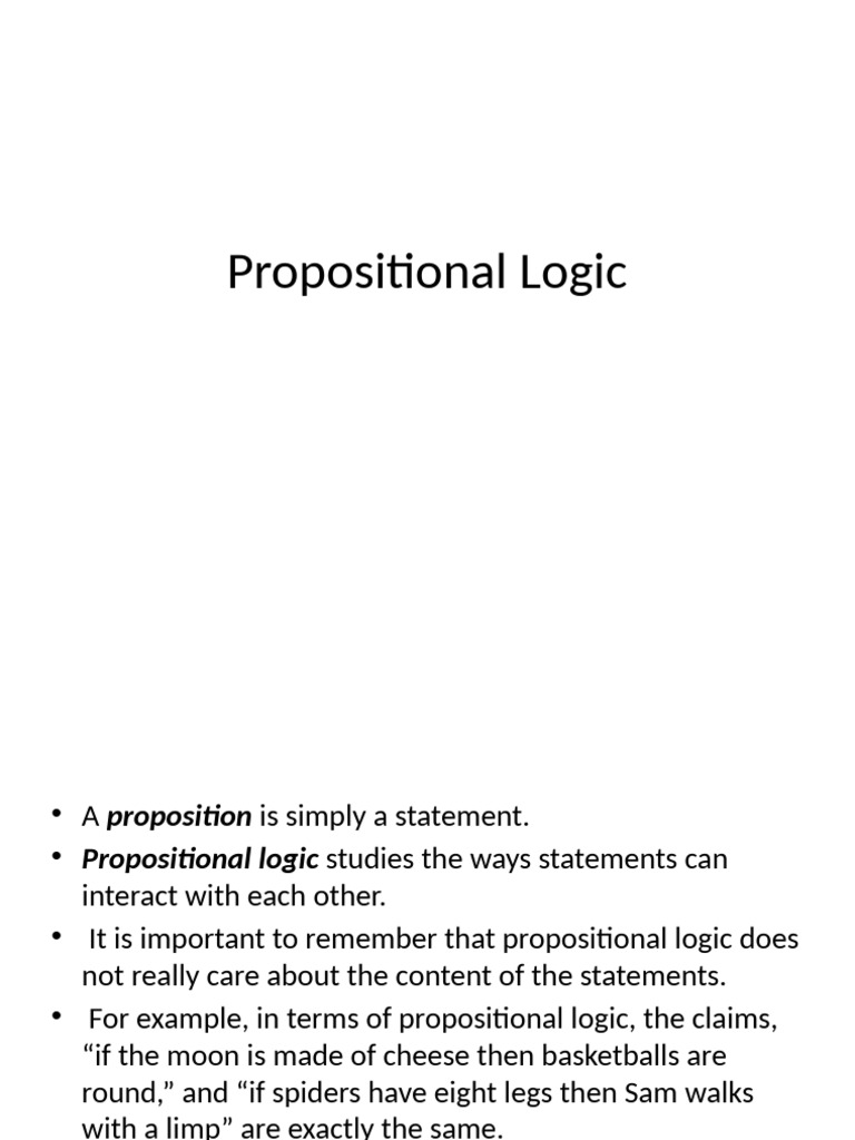 Propositional Logic | PDF Propositional Logic | PDF