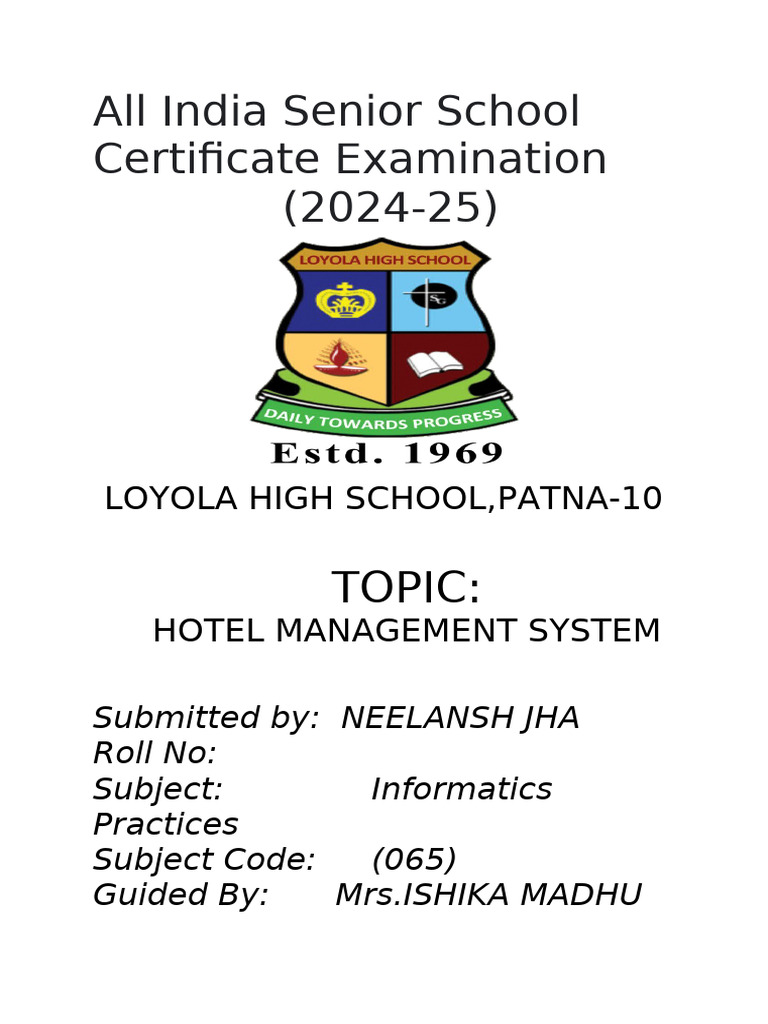 Ip Cover Page | PDF | Business