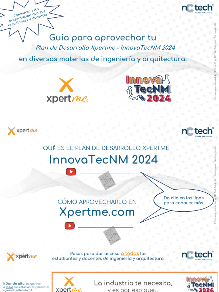 Xpertme, Cómo Aprovechar El Patrocinio InnovaTecNM 2024 | PDF ...
