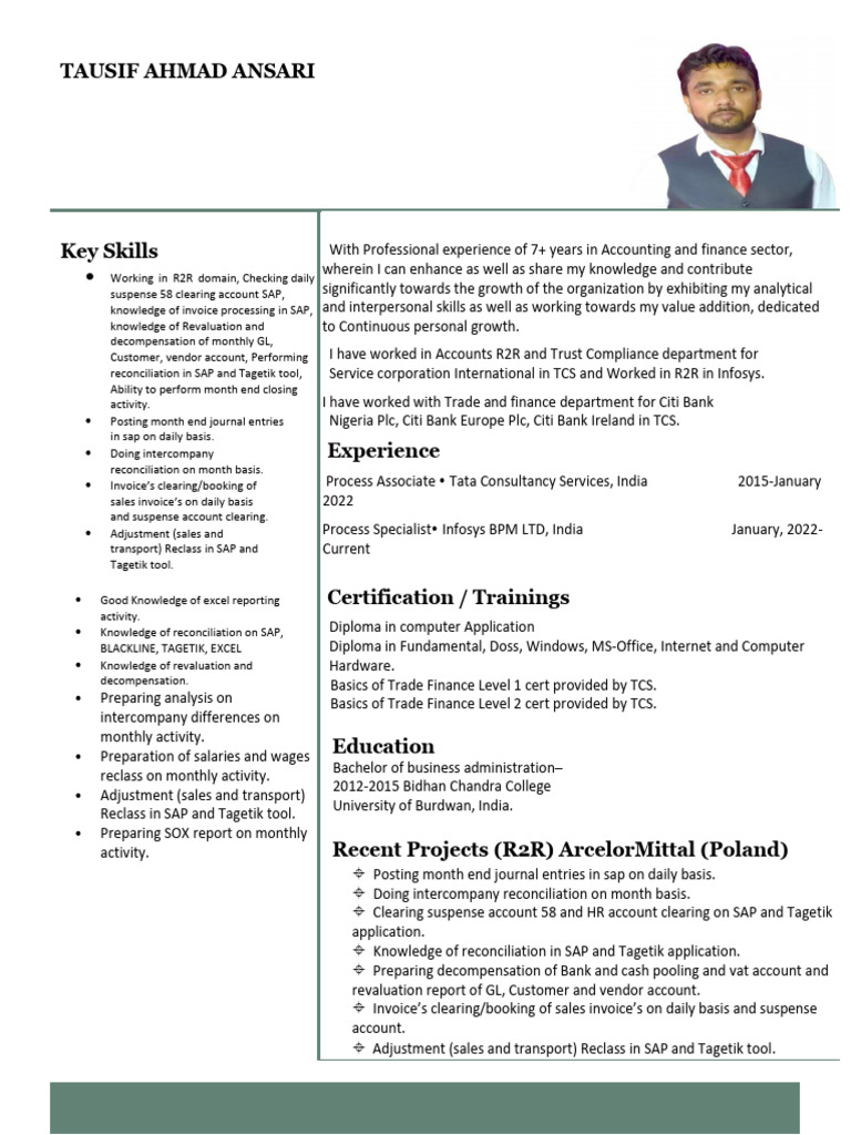 Tausif Ahmad Ansari CV 2022 | PDF | Business