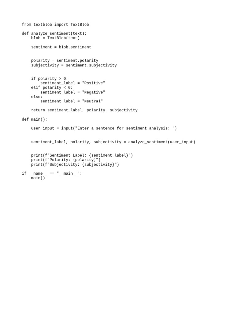 From Textblob Import TextBlob | PDF | Teaching Methods & Materials