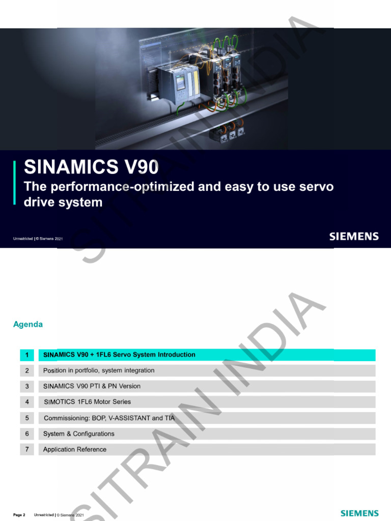 01 SINAMICS+V90+Servo+System+Indroduction | PDF