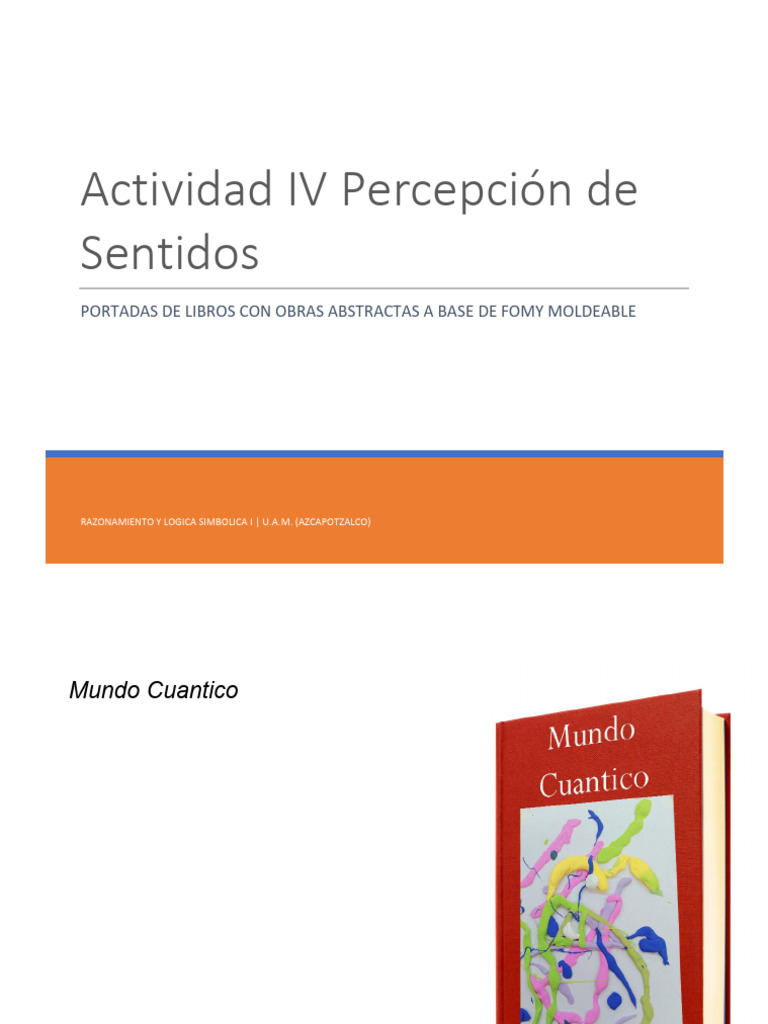 Actividad VI Percepción y Sentidos | PDF