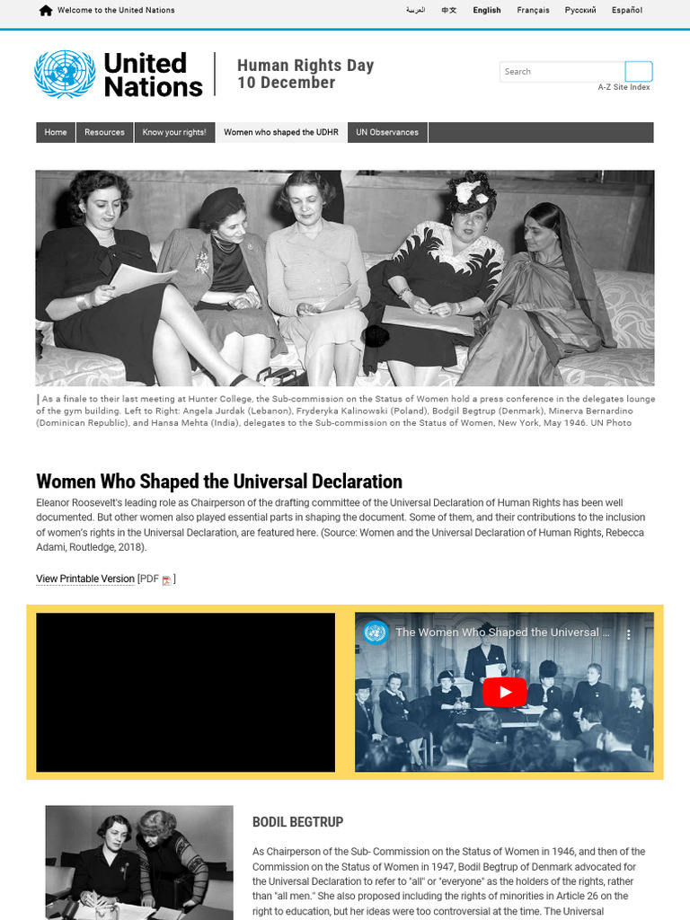 BODIL BEGTRUP - Women Who Shaped The Universal Declaration | PDF ...