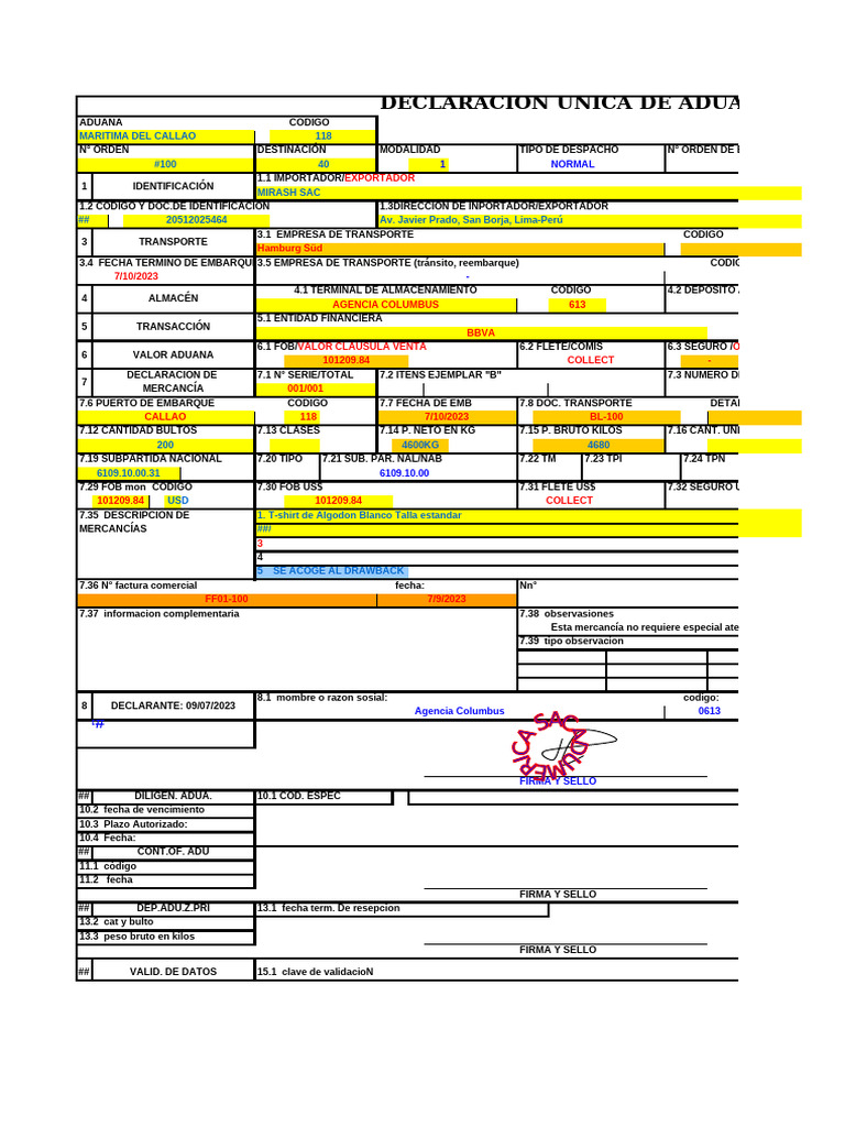 Dam de Exportacion-2022 | PDF