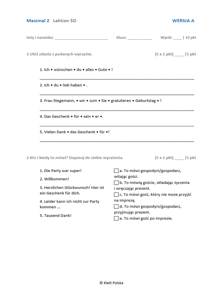 Maximal 2 Lektion 5D | PDF