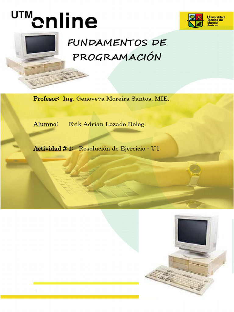 Deber Fundamentos PRG Unidad 1 | PDF | Informática