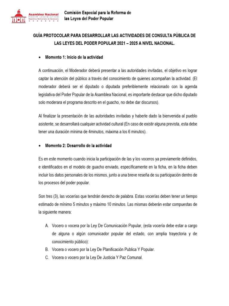 Guion Protocolar | PDF | Gobierno | Justicia