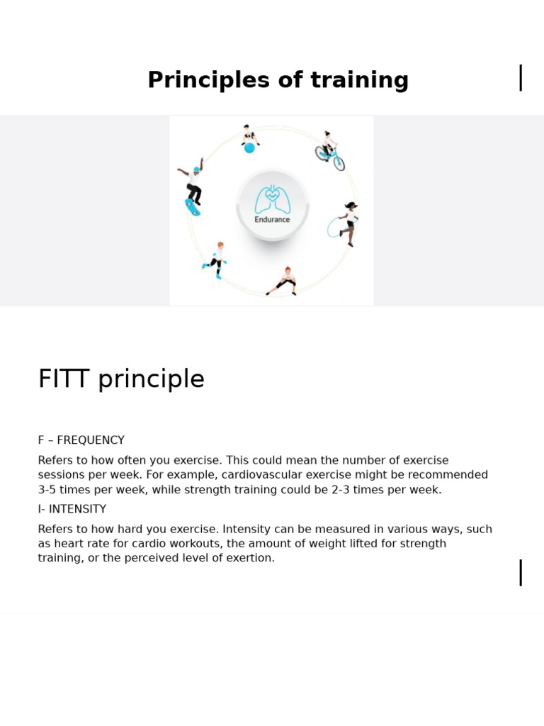 Principles of Endurance Training | PDF | Strength Training | Physical ...