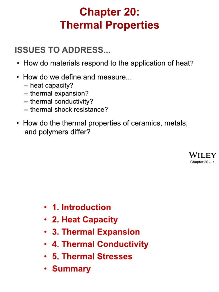 20 - Thermal Properties | PDF