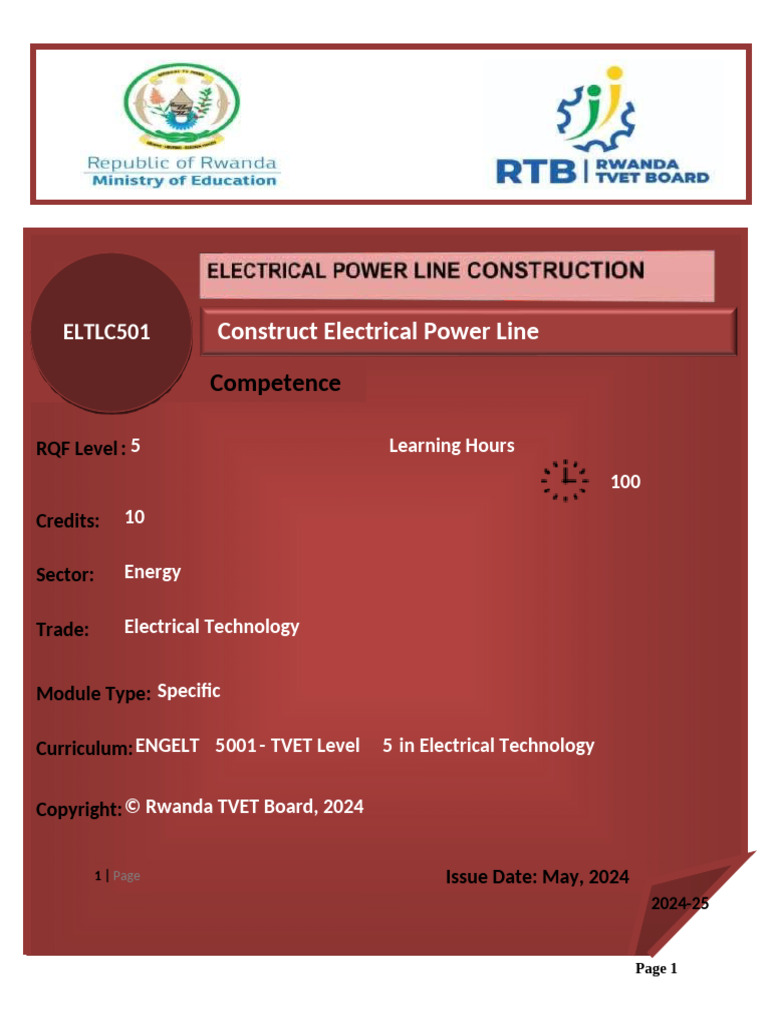 Electrical Power Line Construction Handouts | PDF | Electric Power ...