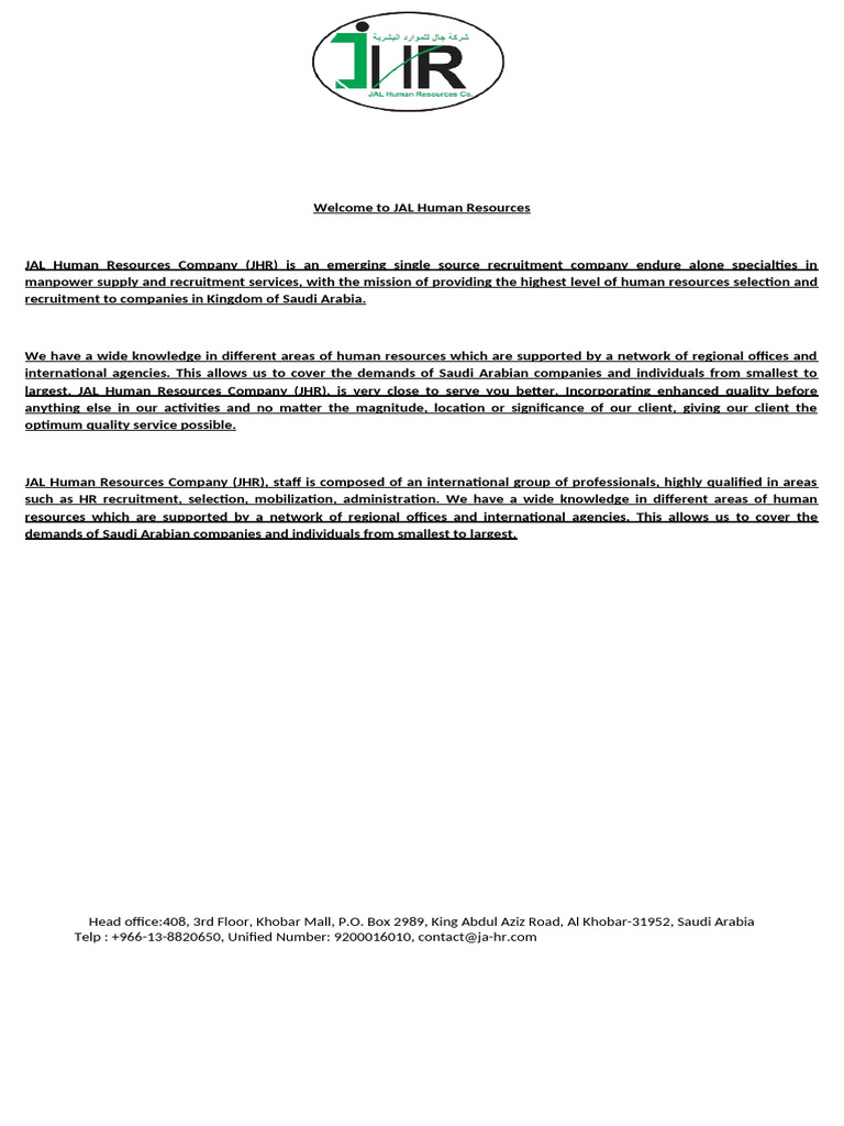 JHR Profil | PDF | Business