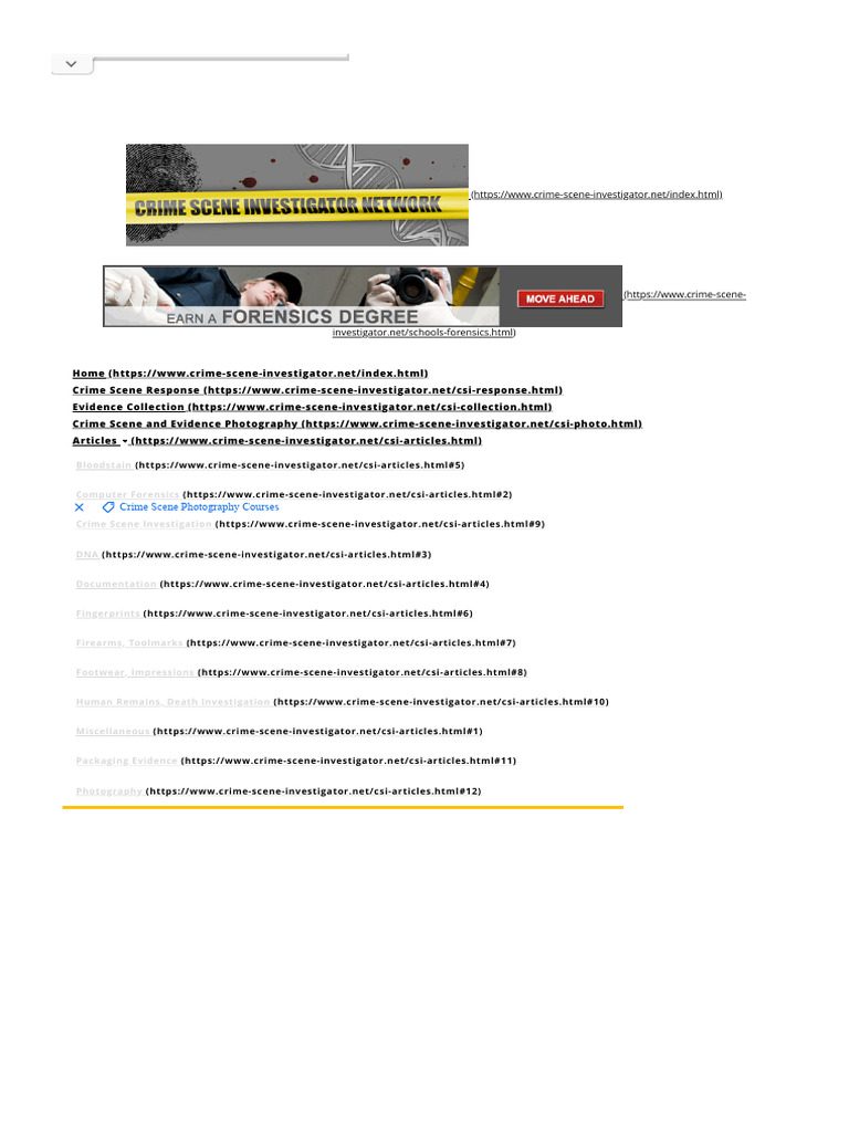 Collection and Preservation of Evidence, Part III | PDF | Crime Scene ...