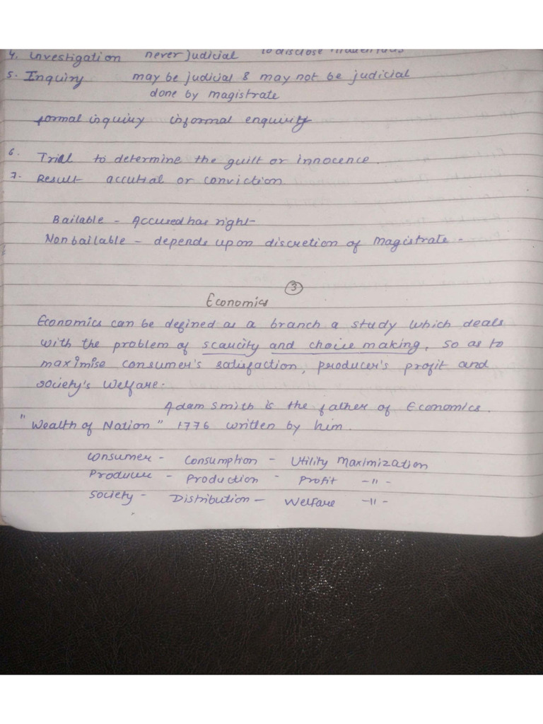 Economics Class Notes | PDF