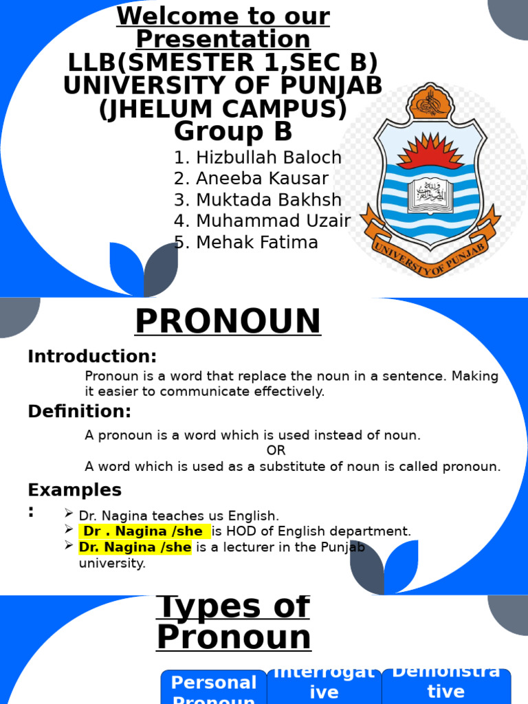 Understanding Pronouns: Types & Uses | PDF | Pronoun | Grammatical Number