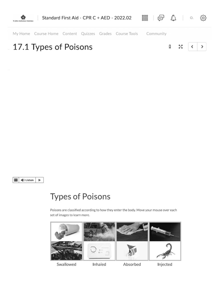 17.1 Types of Poisons - 1 | PDF