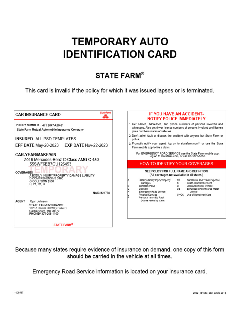 Temporary Auto Identification | PDF | Vehicle Insurance | Insurance