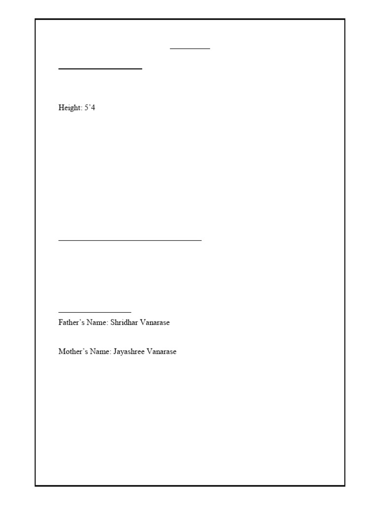 Poonam Biodata | PDF