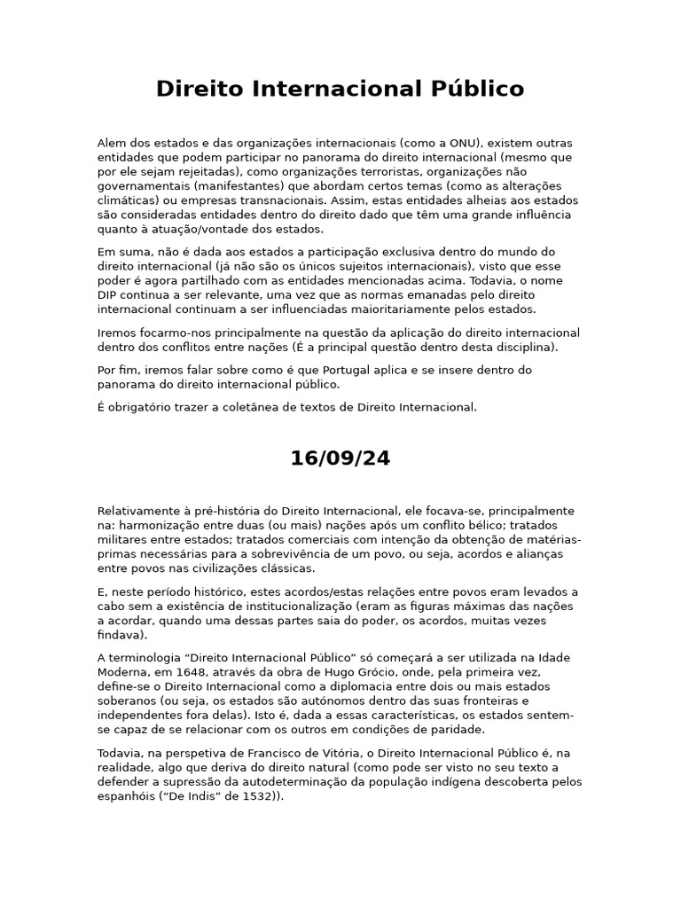 Direito Internacional Público | PDF | Direito Internacional | Tratado