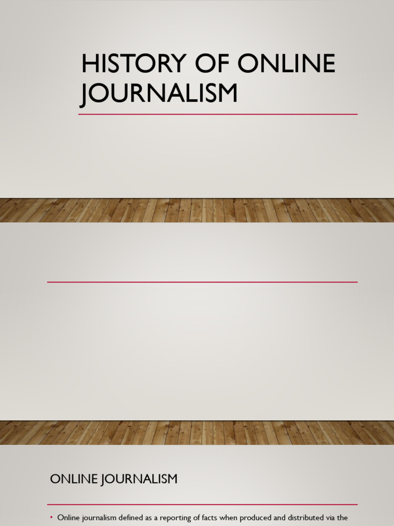 History of Online Journalism | PDF