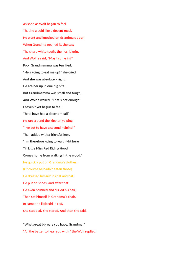 As Soon As Wolf Began To Feel | PDF