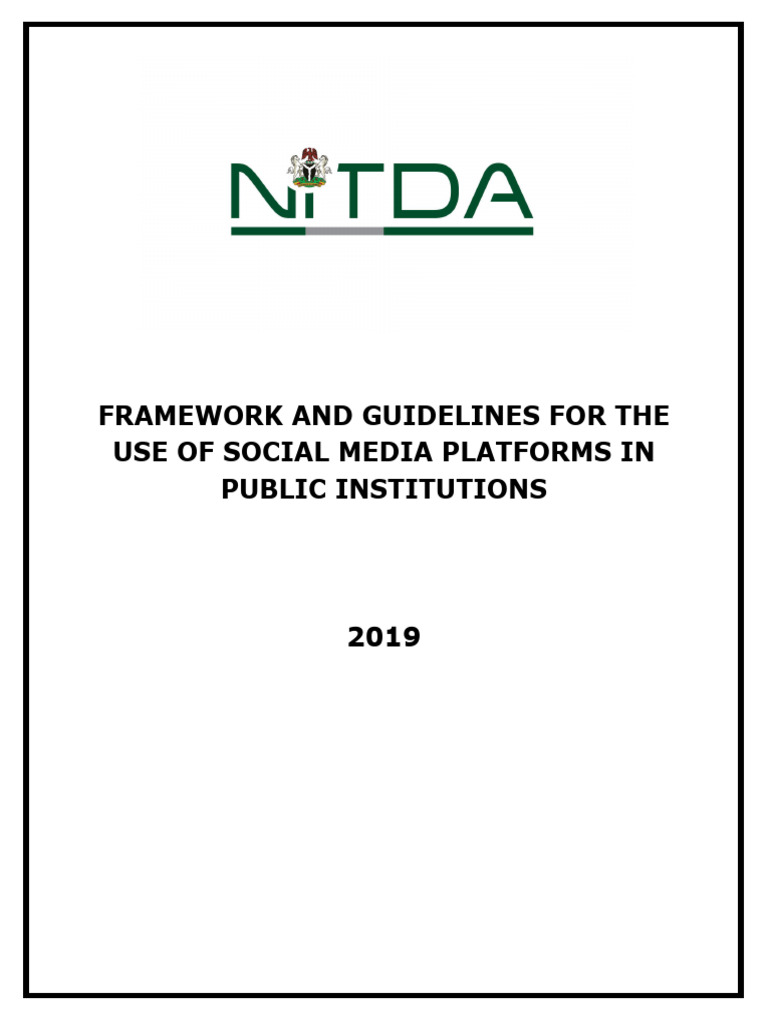 Framework and Guidelines For The Use of Social Media Platforms in ...