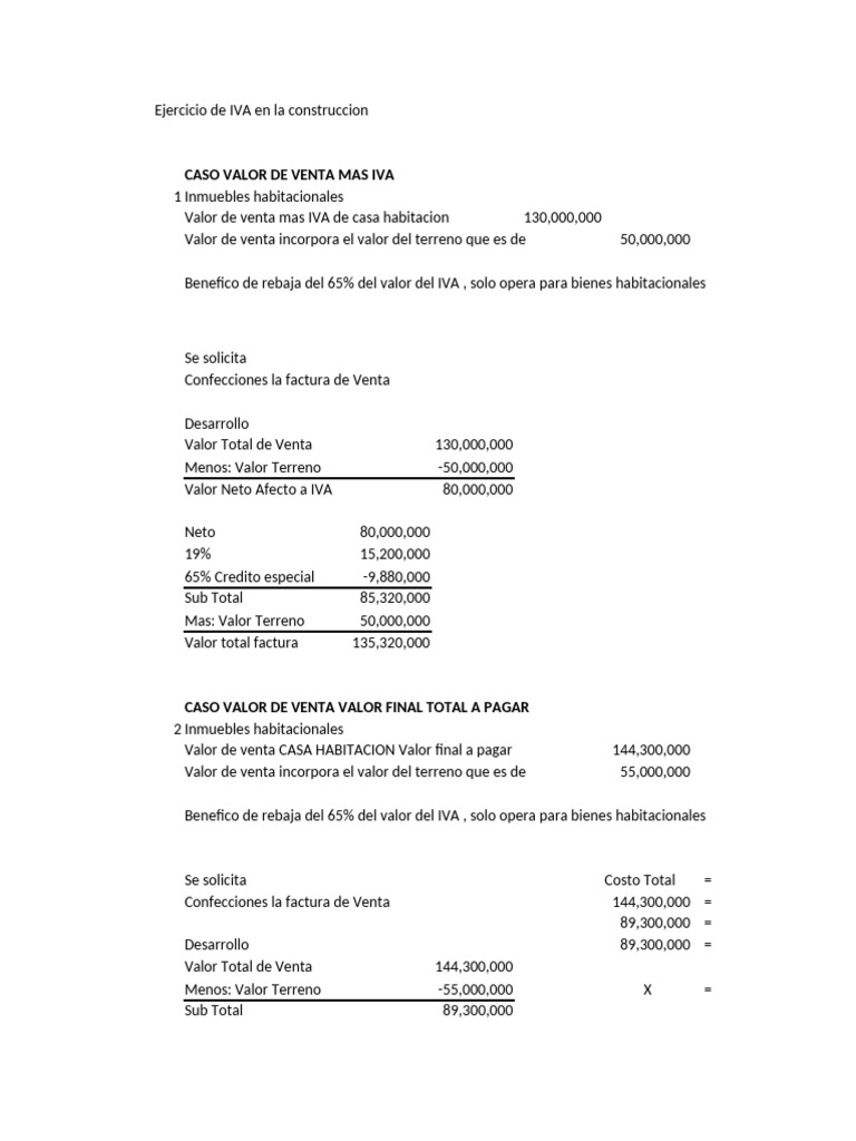 Ejercicios de Base Imponible de IVA 13 Noviembre 2024 | PDF | Impuesto al valor agregado ...