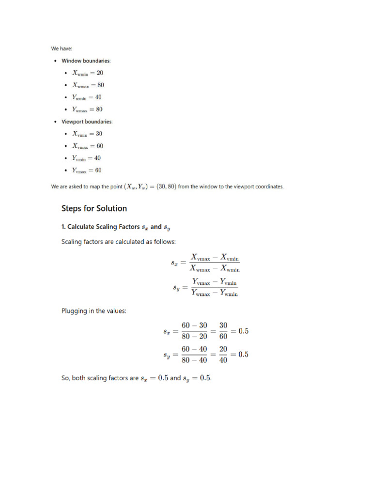 Window-Viewport Transformation | PDF