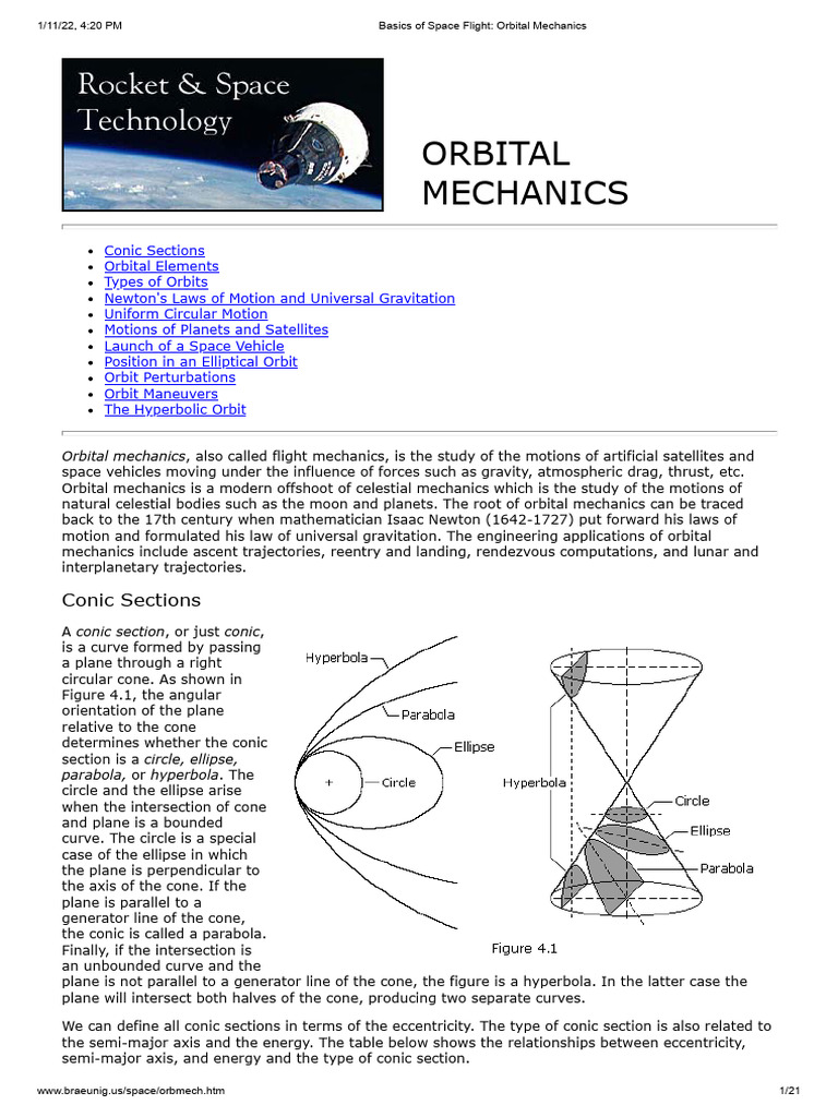Basics of Space Flight - Orbital Mechanics | PDF | Orbit | Apsis