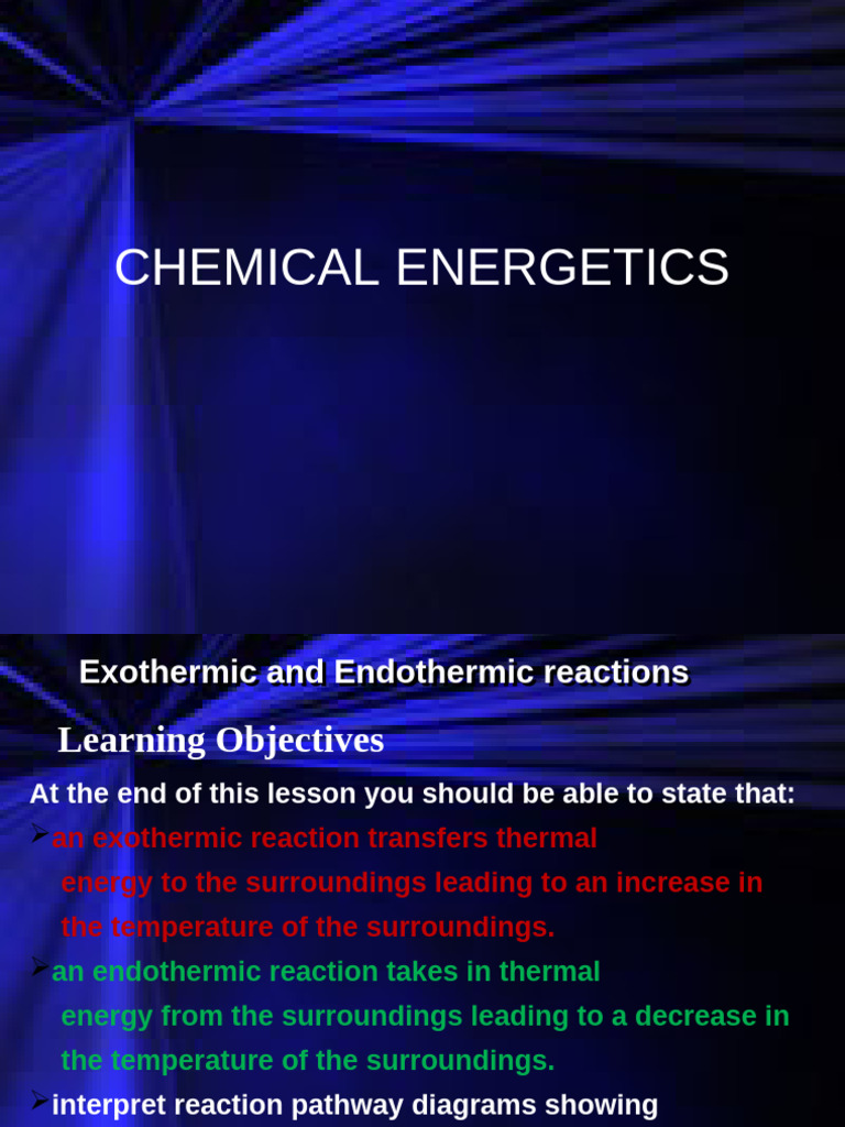 Chemical Energetics | PDF | Chemical Reactions | Chemistry