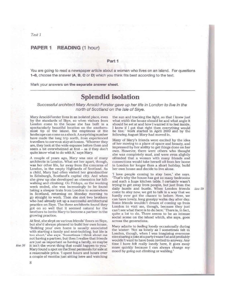 b2 Reading Time b5t1 | PDF