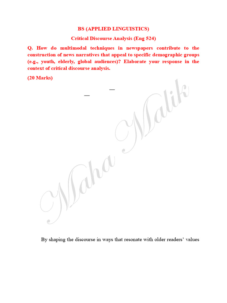 ENG524 Assignment Sample Solution | PDF | Narrative | Human Communication