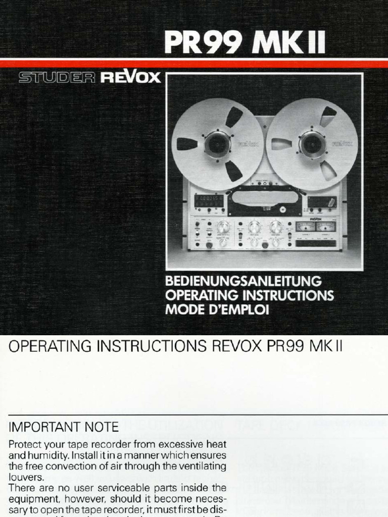 Hfe Revox Pr99 Mkii en | PDF