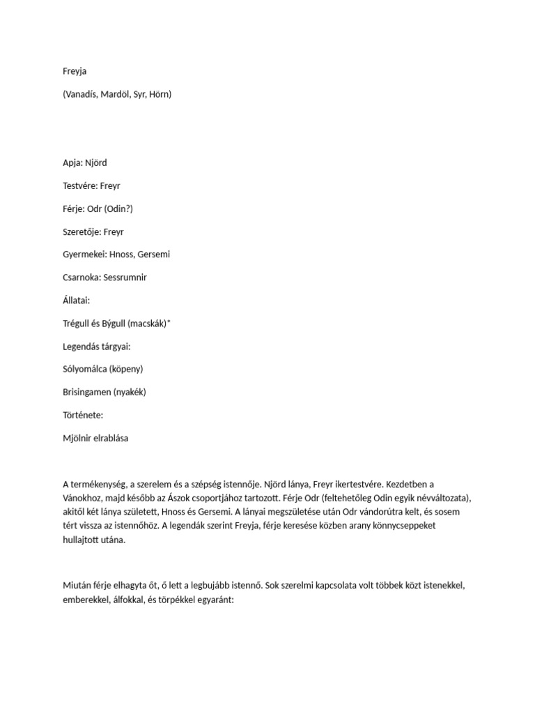 Freya | PDF