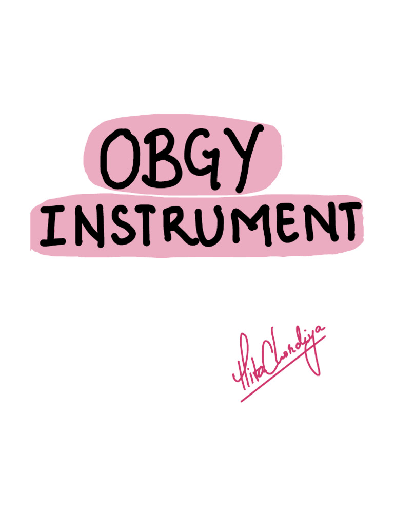 Obgy Instruments 2 | PDF