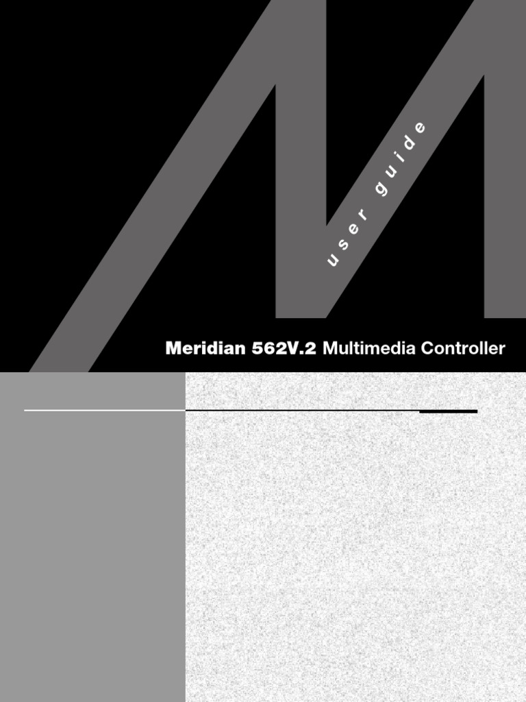 Meridian 562v2 User Manual | PDF | Audio Electronics | Audio Engineering