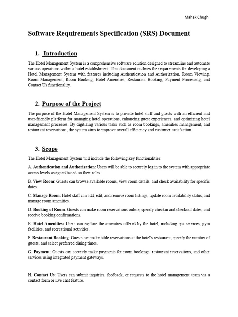 Software Requirements Specification | PDF | Computer Security | Security