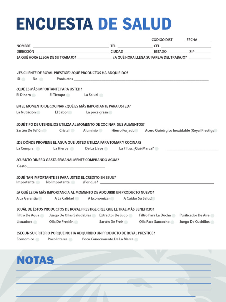 Encuesta de Salud | PDF