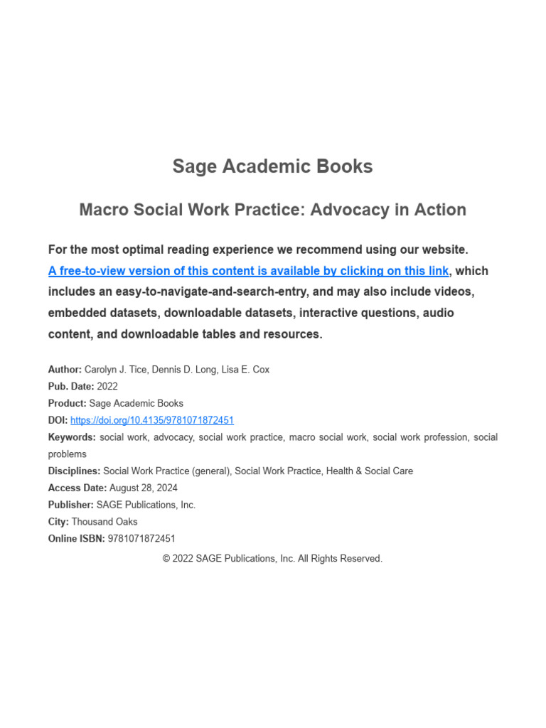 Macro Social Work Practice | PDF | Social Work | Barack Obama