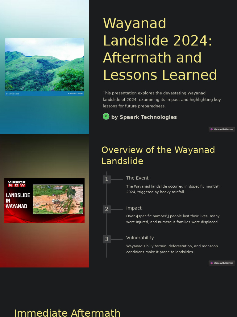 Wayanad Landslide 2024 Aftermath and Lessons Learned | PDF | Landslide | Emergency Management