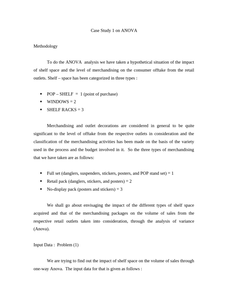 Case 1 | PDF | Hypothesis | Null Hypothesis