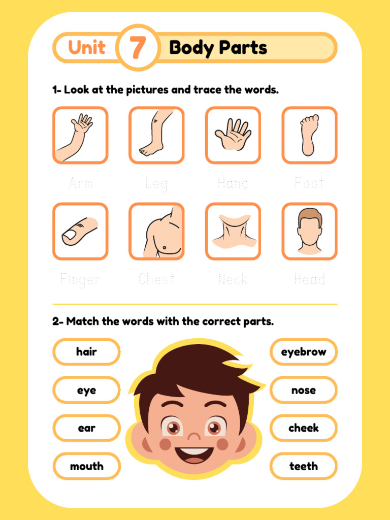 English Booklet A For Grade 1 in Yellow White Cute Style | PDF ...