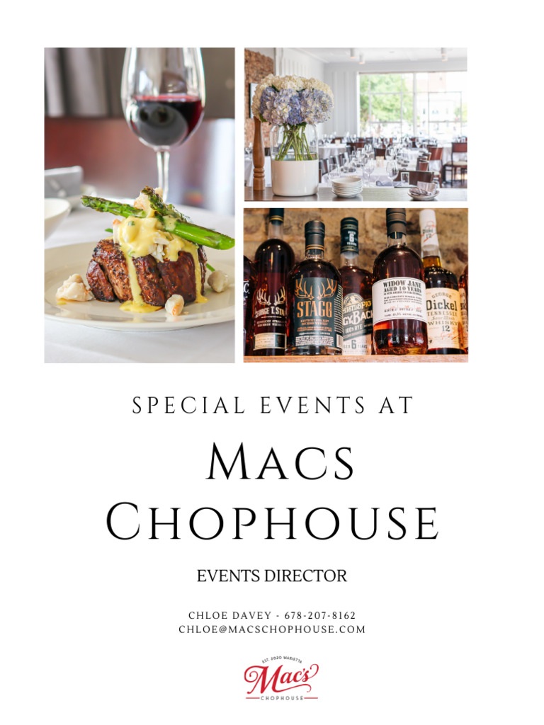 Macs Private Events 2022 | PDF | Salad | Cheesecake