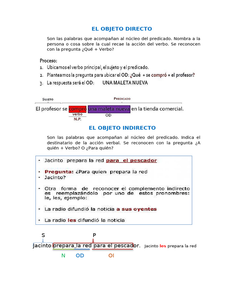 El Objeto Directo | PDF