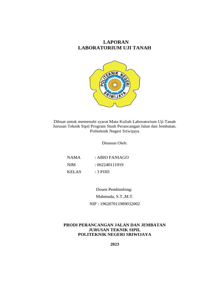 Cover Dan Pengesahan Lab Uji Bahan 2 | PDF