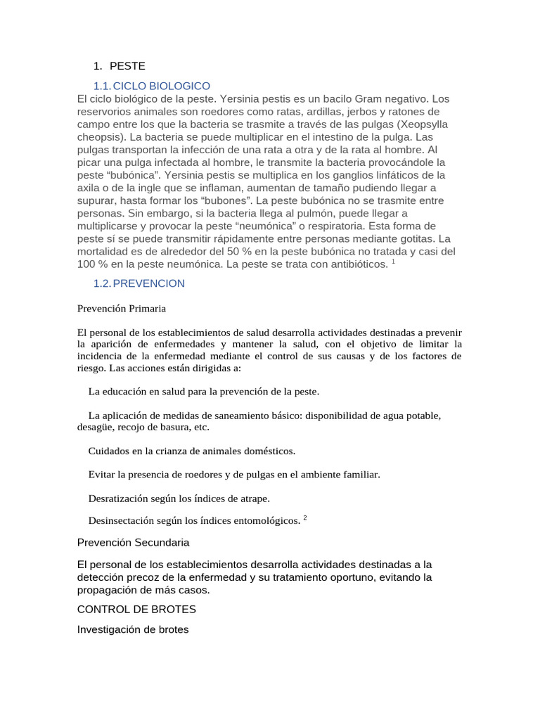 Peste | PDF | Peste (enfermedad) | Especialidades Medicas