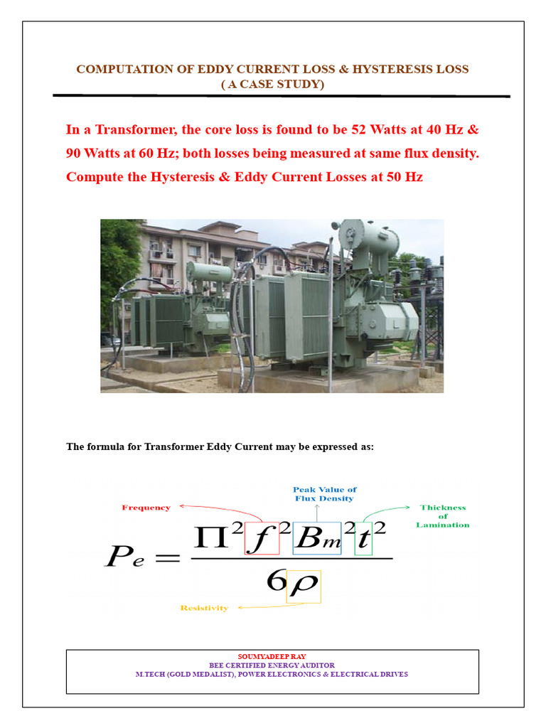 Transformer No Load Loss Calculation | PDF | Teaching Methods & Materials