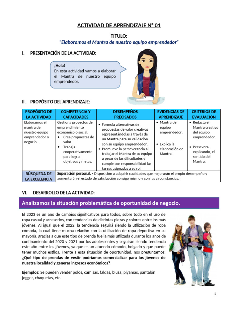 Actividad Terminada Clase Modelo | PDF | Iniciativa empresarial | Ropa