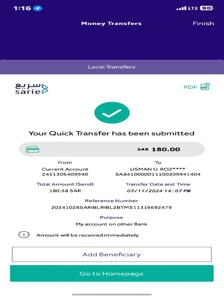 Your Quick Transfer Has Been Submitted: Money Transfers | PDF | Finance ...