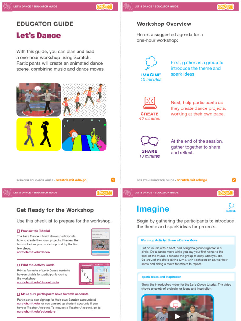 Scratch Dance Workshop Guide | PDF | Scratch (Programming Language)